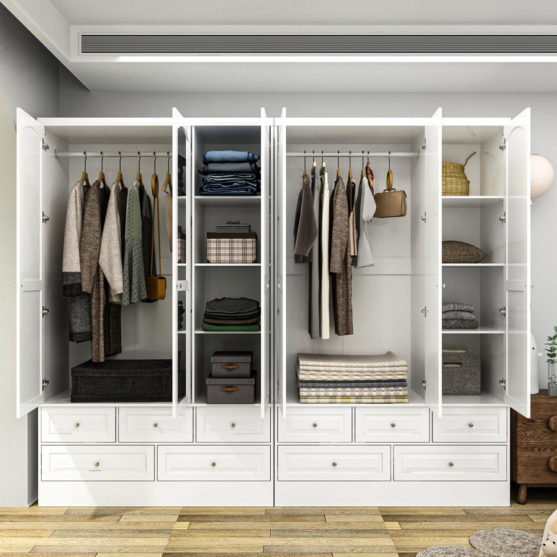 Combination wardrobe white store